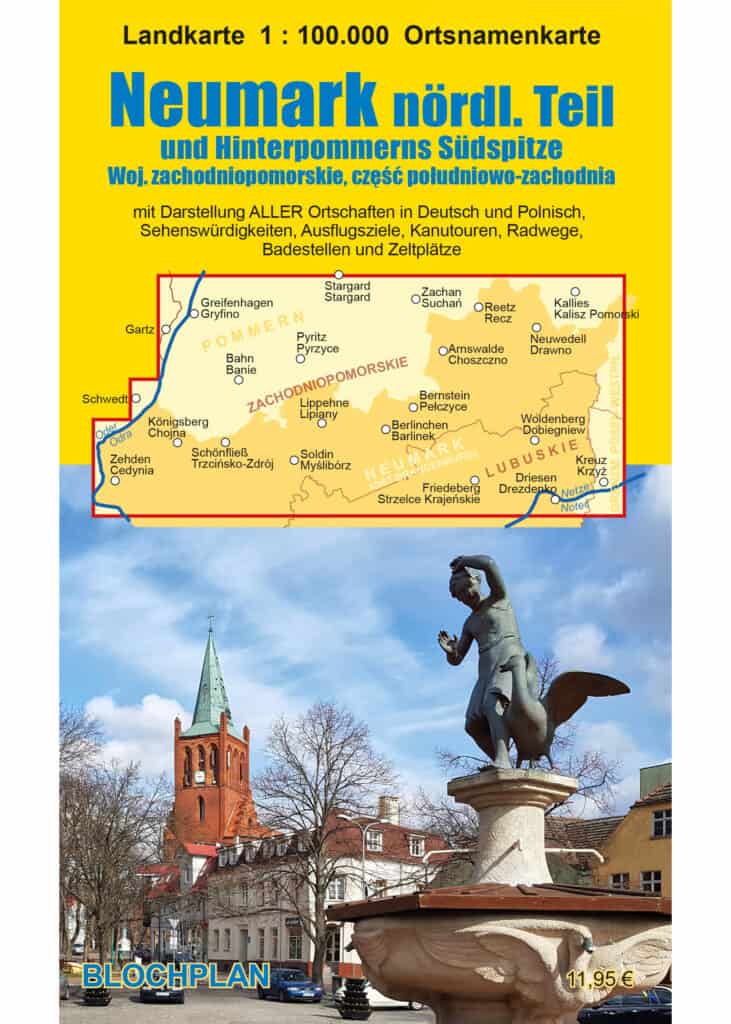 Landkarte Neumark - nördlicher Teil und Hinterpommerns Südspitze ...