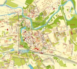 Stadtplan Insterburg 1932 / Tschernjachowsk heute – BLOCHPLAN