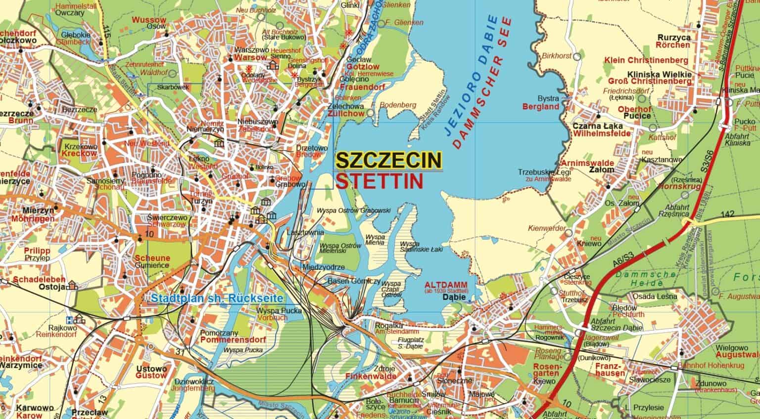 Hinterpommerns Westen und Stadtplan Stettin – BLOCHPLAN